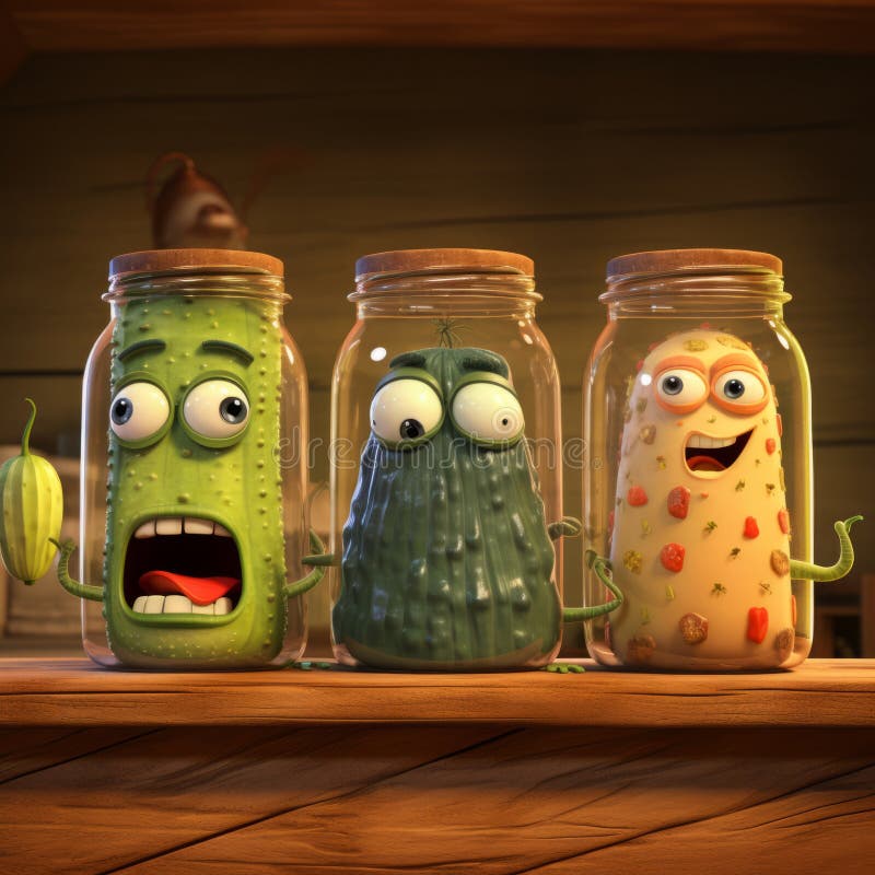 3 pickled friends stock illustration. Illustration of food - 293101176