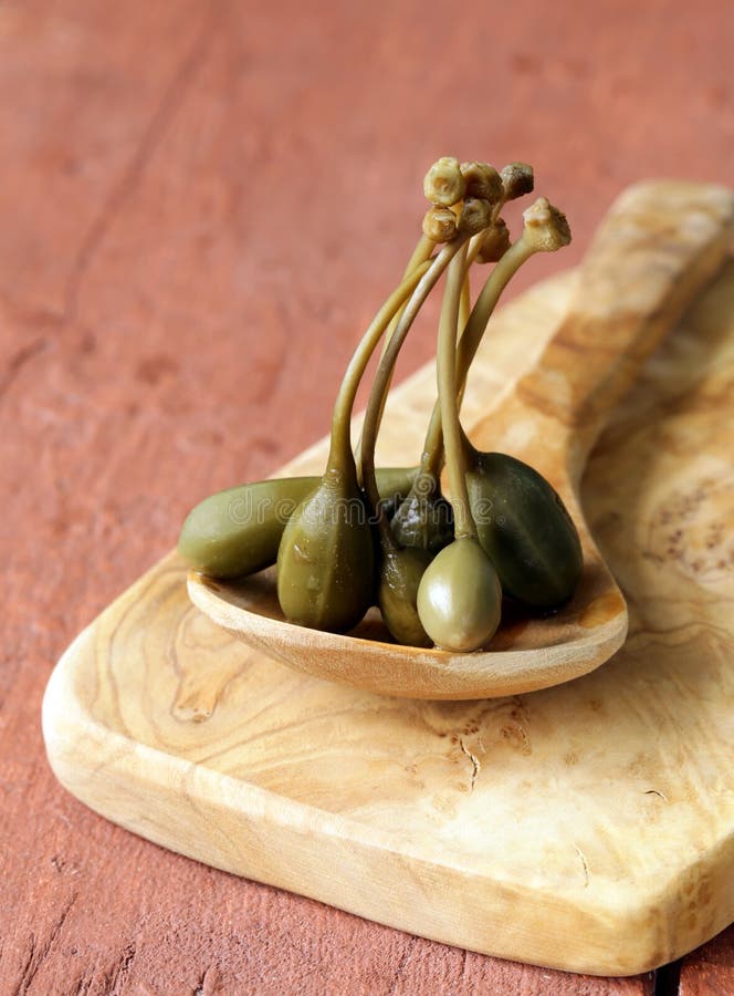 Pickled Gourmet Green Capers Stock Photo - Image of caper, ingredient ...
