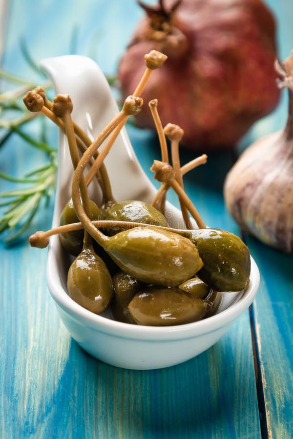 Pickled Green Capers Close-up Stock Image - Image of caper, capers ...