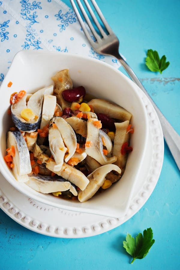 Pickled herring stock image. Image of gourmet, green - 56907283