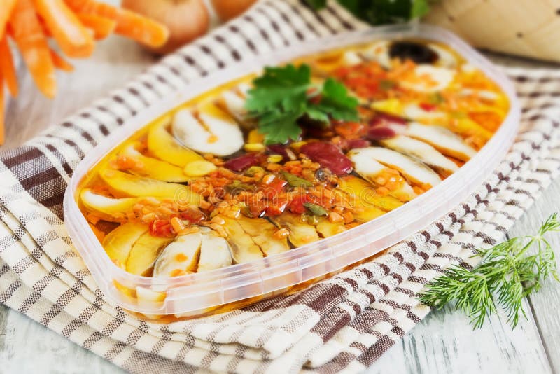 Pickled herring stock photo. Image of product, green - 56908534