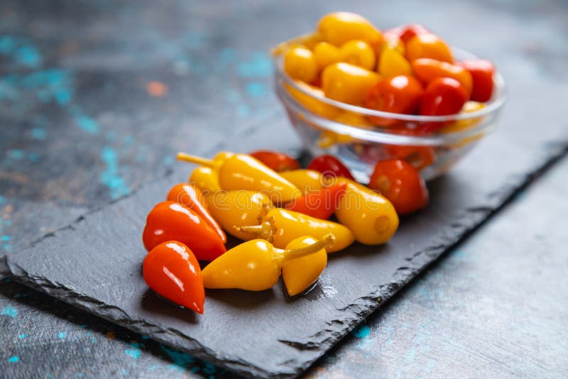 Pickled hot chili peppers stock photo. Image of chili - 239084332