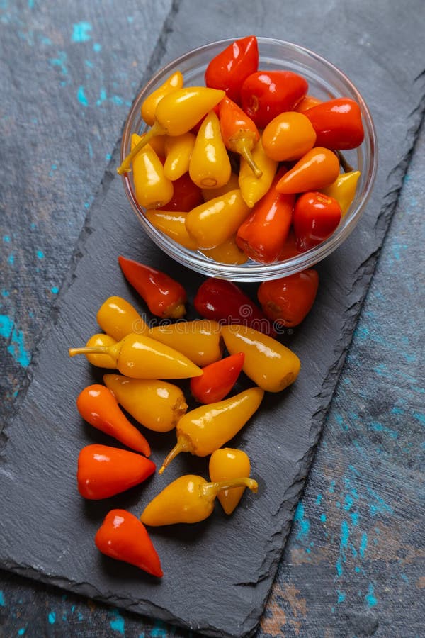 Pickled hot chili peppers stock image. Image of pepper - 239084501