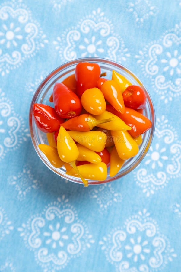 Pickled hot chili peppers stock photo. Image of peppers - 239096614