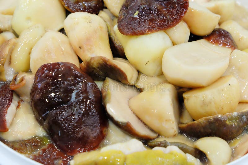 Pickled king bolete stock image. Image of vegetarian - 89574977