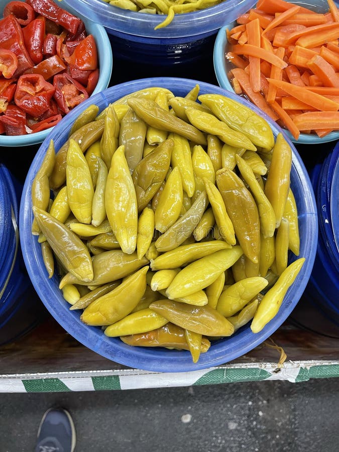 Pickled peppers stock image. Image of salad, vegetable - 352592547
