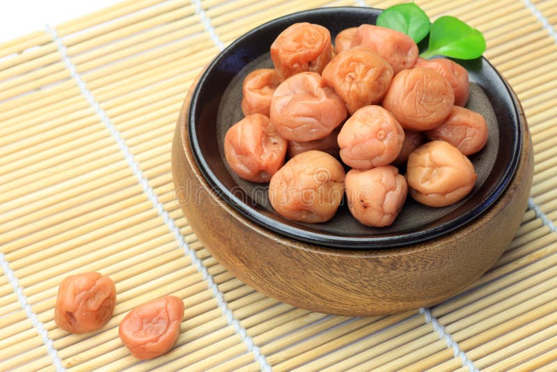 Pickled plum stock image. Image of salt, umeboshi, background - 25404085