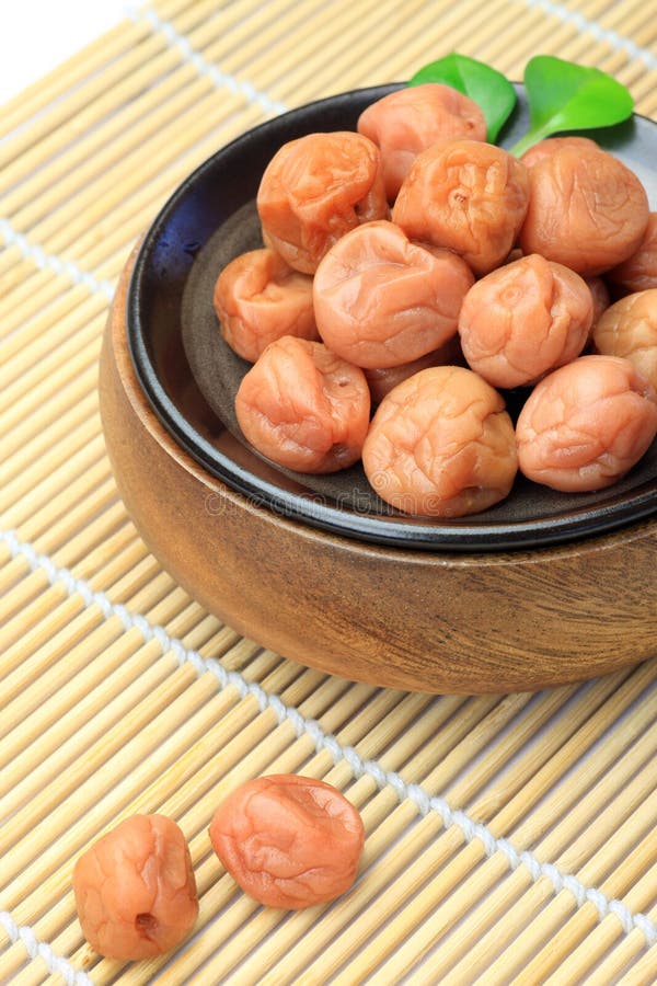 Pickled plum stock image. Image of salt, umeboshi, background - 25404085