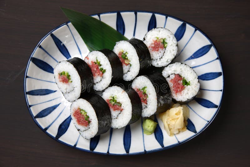 Pickled Plum Sushi Roll on a Dining Table Stock Image - Image of roll ...