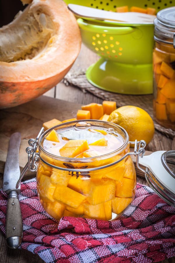 Pickled pumpkin. stock photo. Image of glass, laurel - 58755662