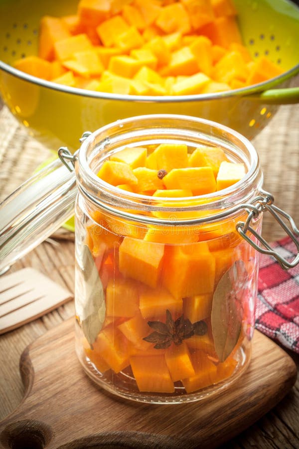 Pickled pumpkin. stock photo. Image of fall, colander - 58755708