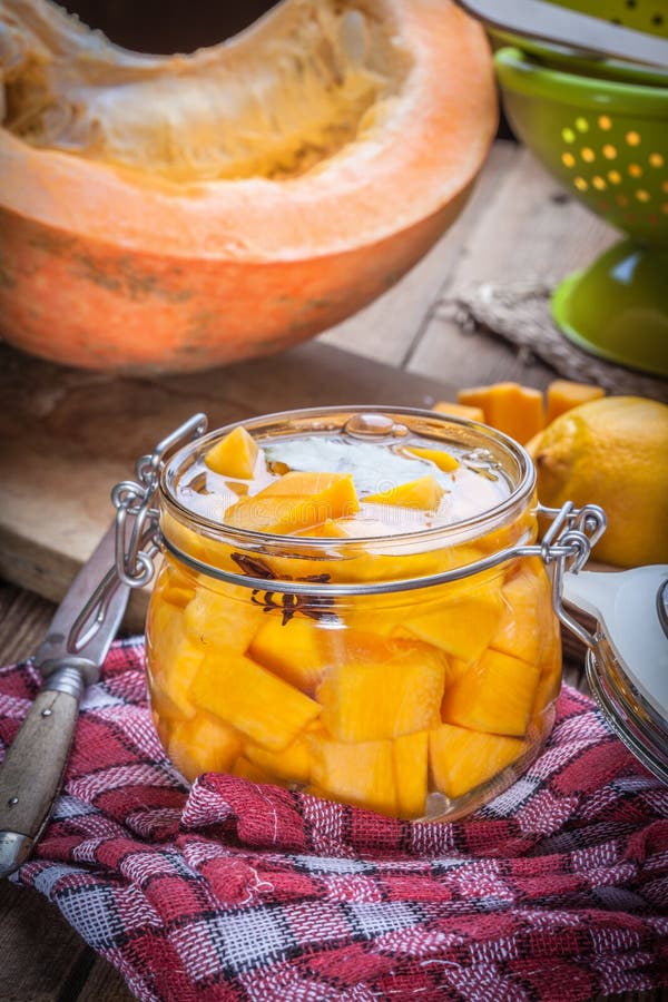 Pickled pumpkin. stock image. Image of marinated, food - 60159135