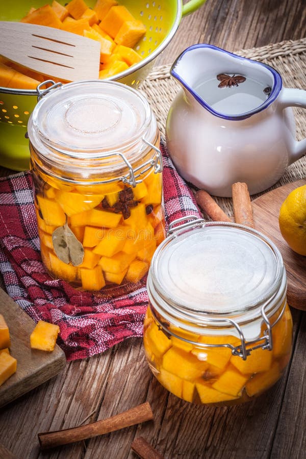 Pickled pumpkin. stock image. Image of laurel, garden - 60159207