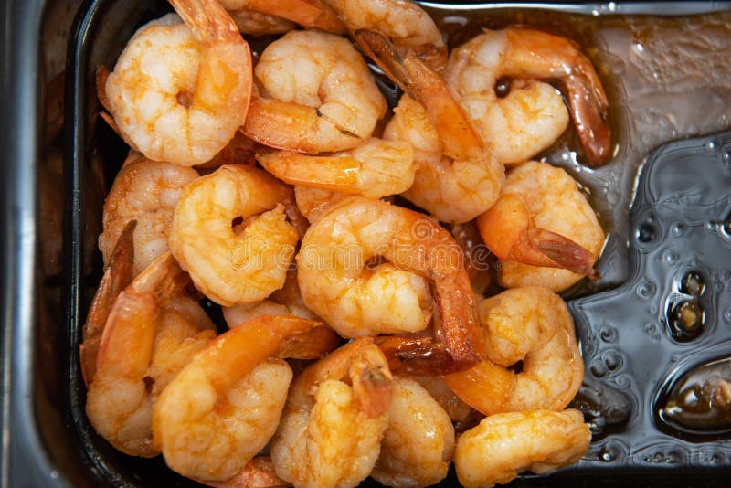 Pickled Shrimp in Plastic Container Stock Image - Image of scampi ...