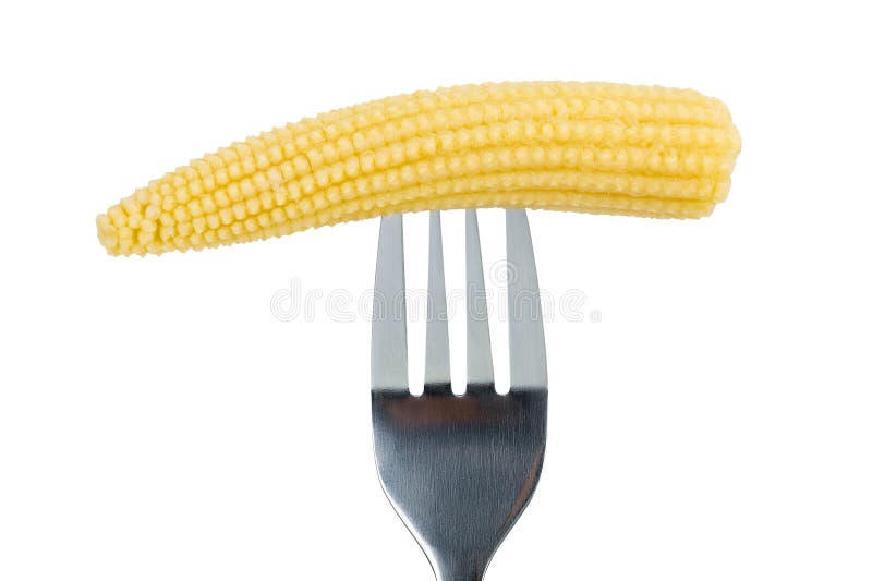 Pickled Baby Corn Fork Isolated White Stock Photos - Free & Royalty-Free Stock Photos from ...