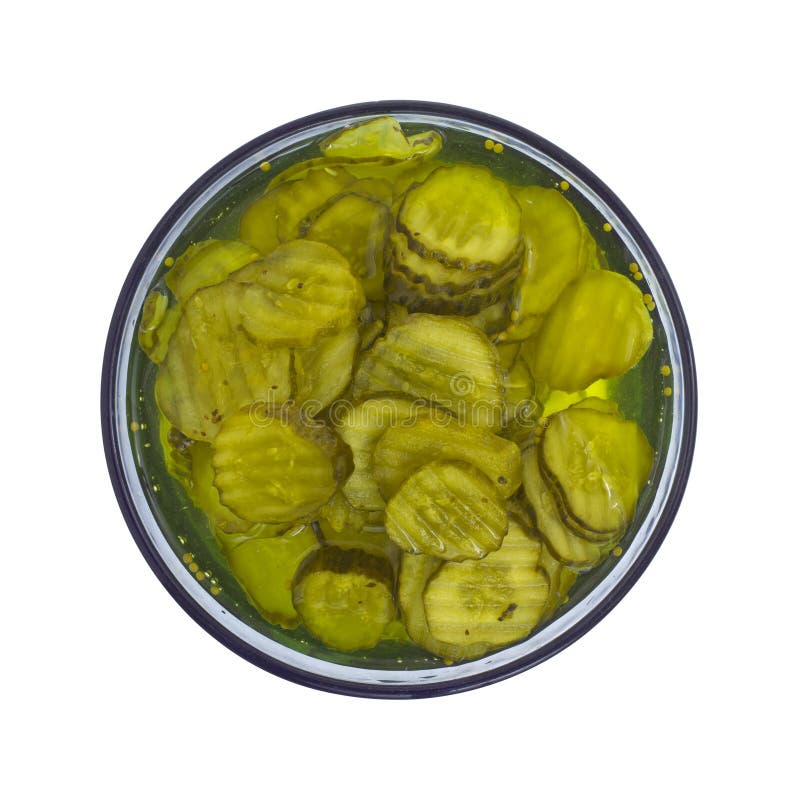 Pickles in Bowl Top View stock photo. Image of product - 23899144
