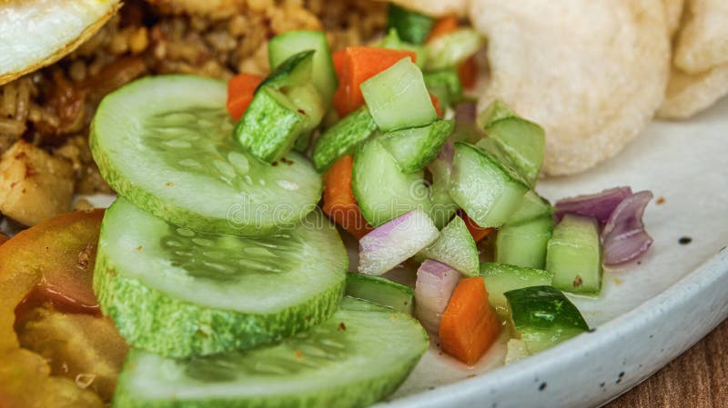 Pickles that Complement Fried Rice. Stock Photo - Image of health, dish ...