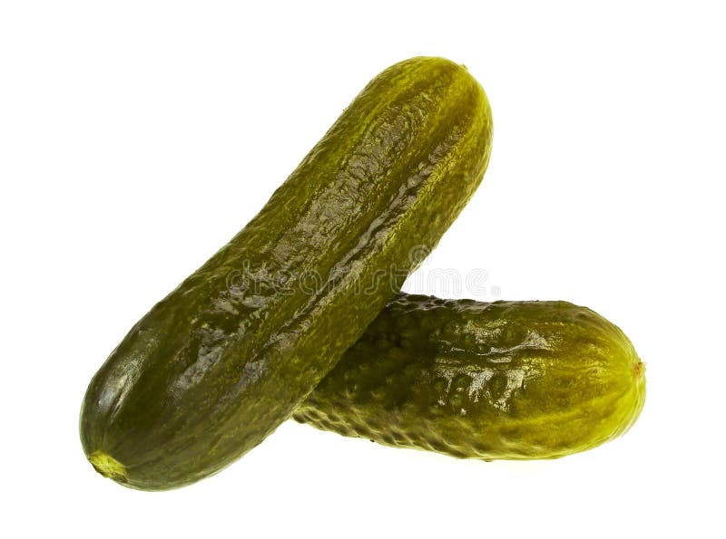 Pickles Cucumber Isolated on White Background Stock Image - Image of ...