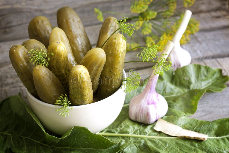 Pickles Gherkins Salted Cucumbers Still Life Stock Image - Image of ...