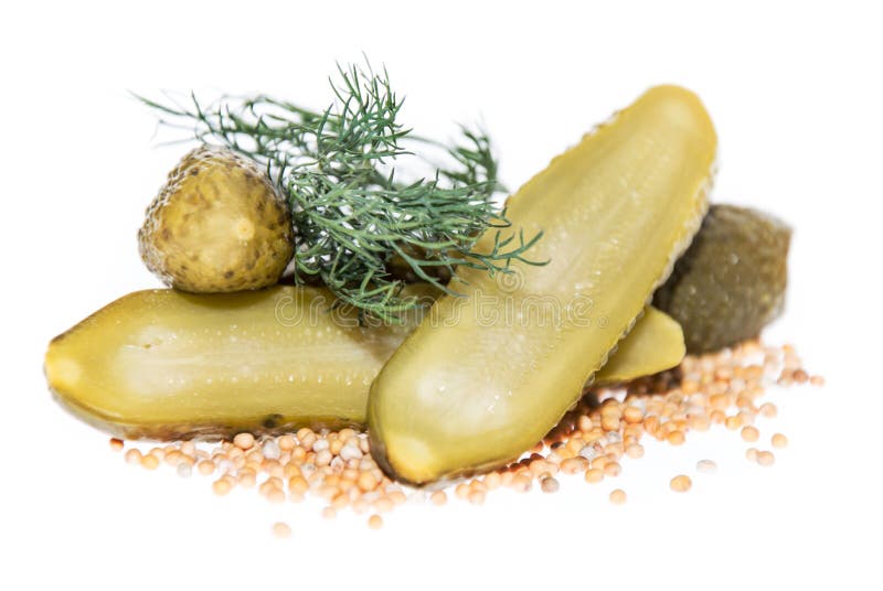 Pickles isolated on white stock image. Image of healthy - 29008677