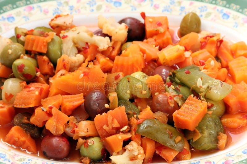 Various Arabian Egyptian Pickles Plate Stock Photos - Free & Royalty ...