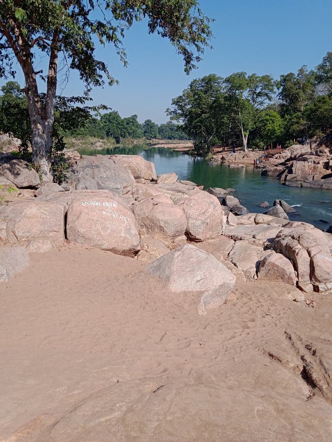 Picknic spot in orissa stock photo. Image of beach, river - 230038610