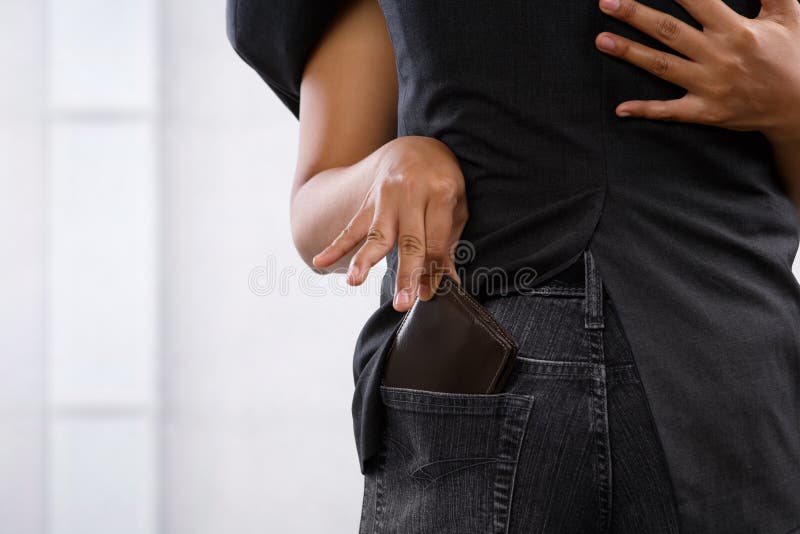 Wallet with No Money Inside Stock Image - Image of fingers, money: 9801495