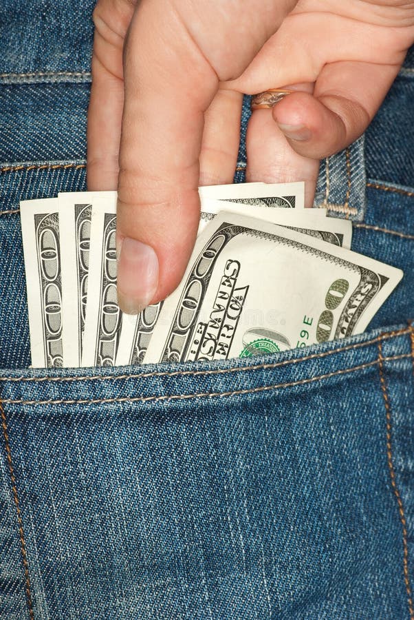 Pocket Full of Money stock photo. Image of view, paper - 5327990
