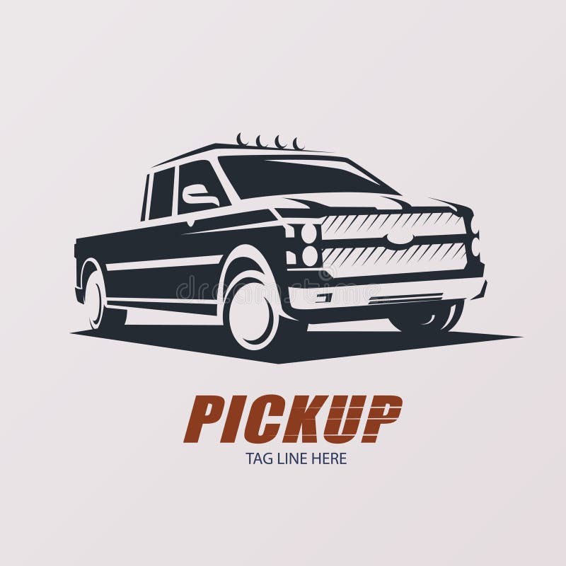 Pickup Car Stylized Vector Symbol, Emblem Template Stock Vector ...