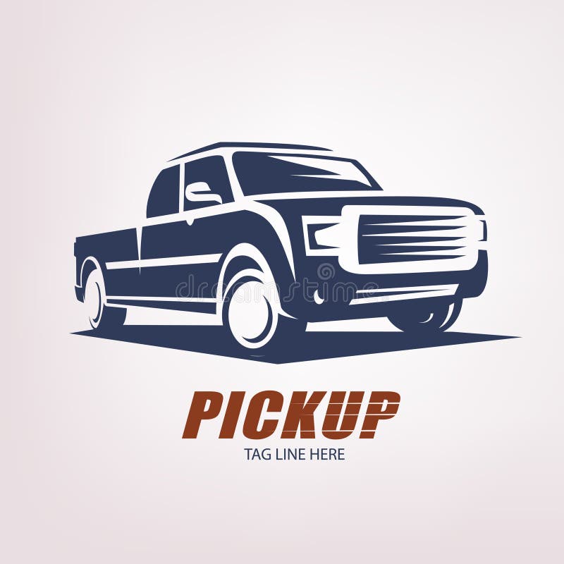 Pickup Car Stylized Vector Symbol, Emblem Template Stock Illustration ...