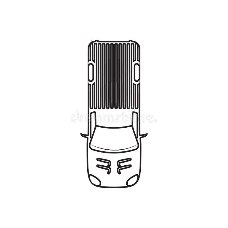 Pickup Icon. Element of Transport View from Above for Mobile Concept ...