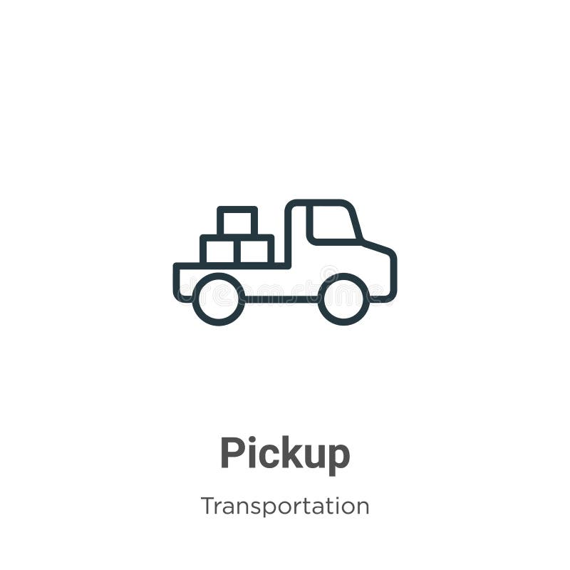 Pickup Truck Icon in Filled, Thin Line, Outline and Stroke Style ...
