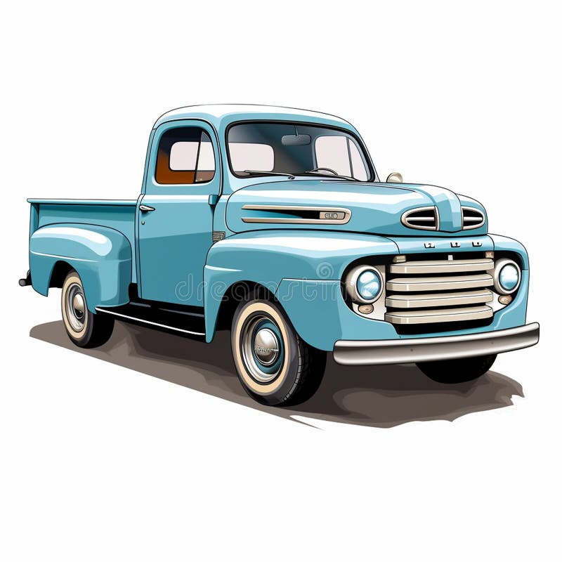 Pickup Truck Advertisement with a Bold Message Stock Illustration ...