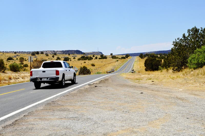 Pickup truck on highway stock photo. Image of roadway - 20461946