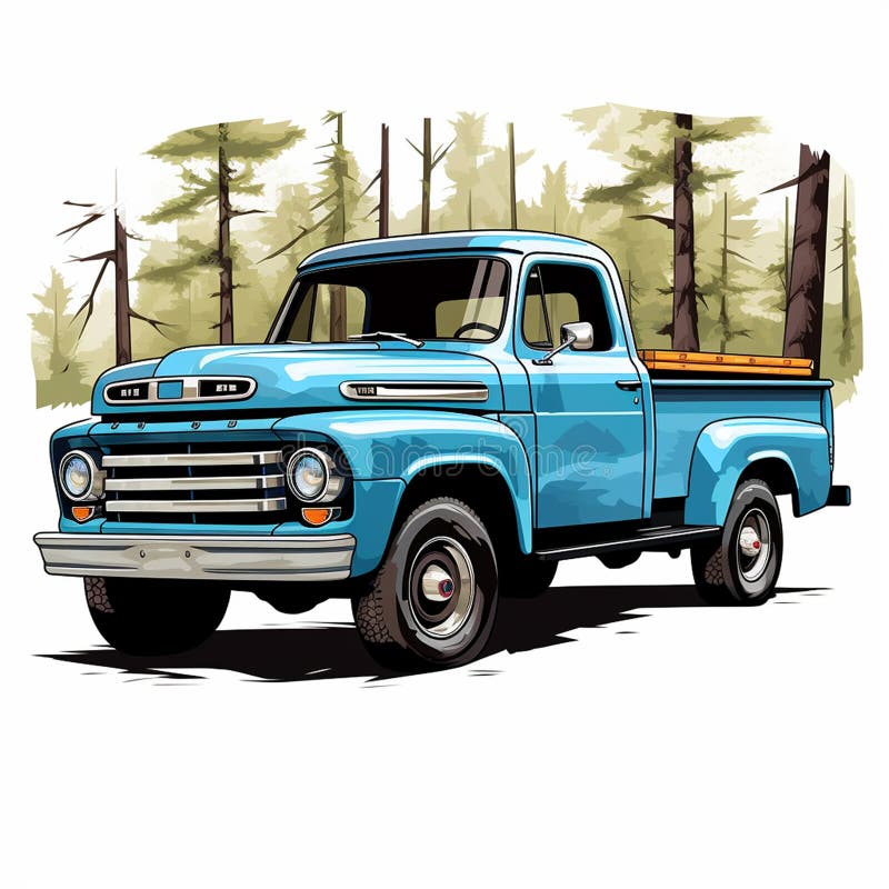 Pickup Truck Logo with a Unique Identity Stock Illustration ...