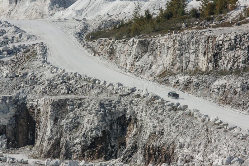 Pickup Truck in Tatlock Quarry Editorial Photography - Image of calcium ...