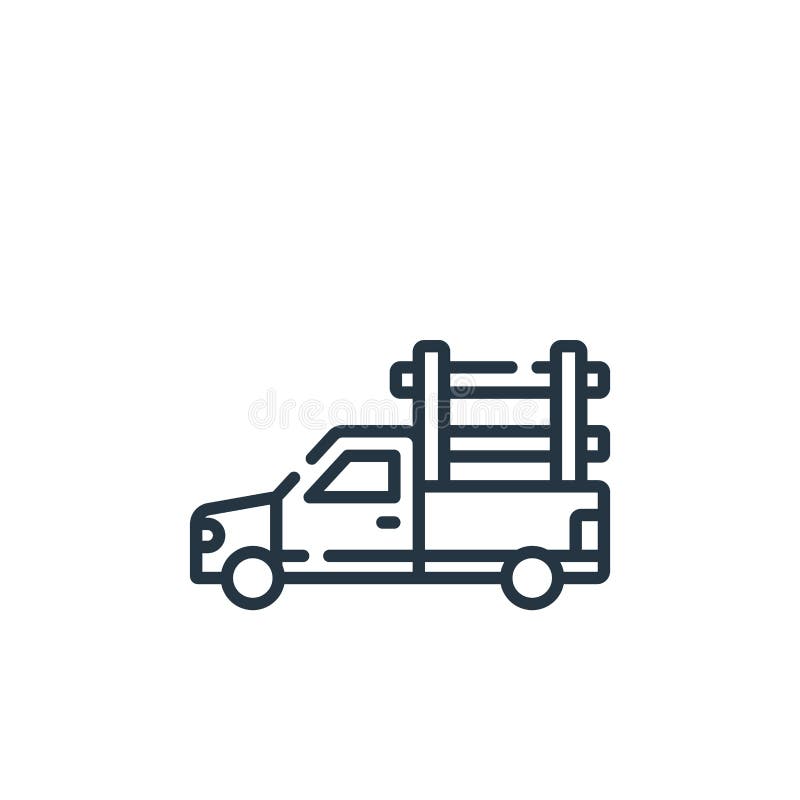 Pickup Truck Vector Icon. Pickup Truck Editable Stroke Stock Vector ...