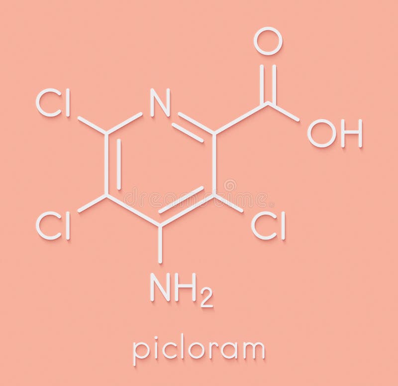 Picloram Herbicide Molecule. Skeletal Formula. Stock Illustration ...