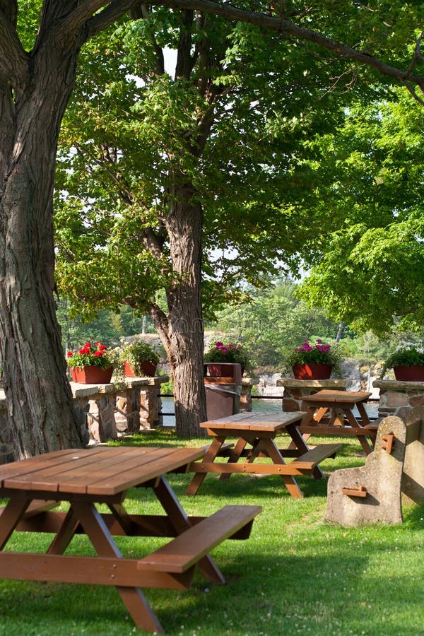 Picnic area stock photo. Image of outside, roof, grill - 2516138