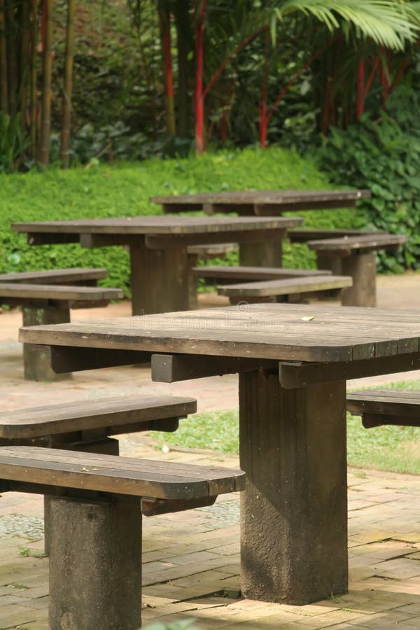 Picnic area stock photo. Image of chairs, relax, brown - 4189946