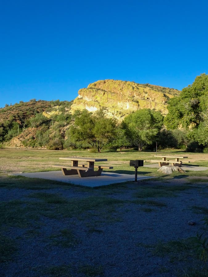 Picnic Area at Tonto National Forest Stock Photo - Image of historic ...