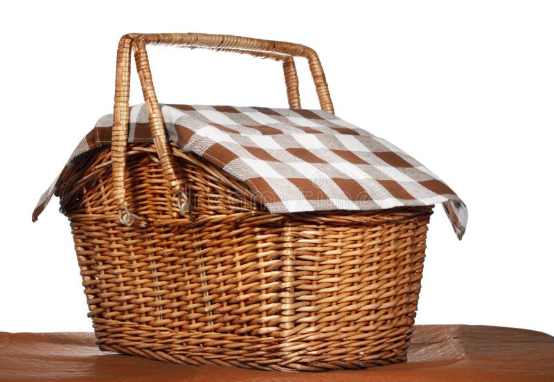 Open Picnic Basket with Green Plates Stock Image - Image of object ...