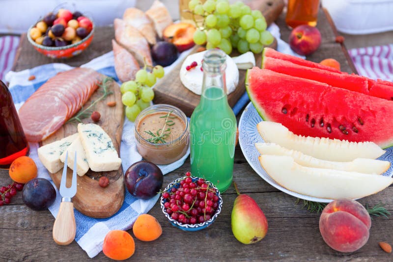 Picnic on the Beach at Sunset in the Style Boho, Food and Drink ...