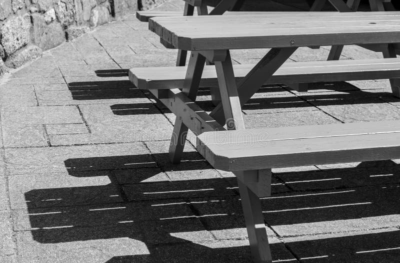Picnic Bench and Shadow stock image. Image of seated - 102804271