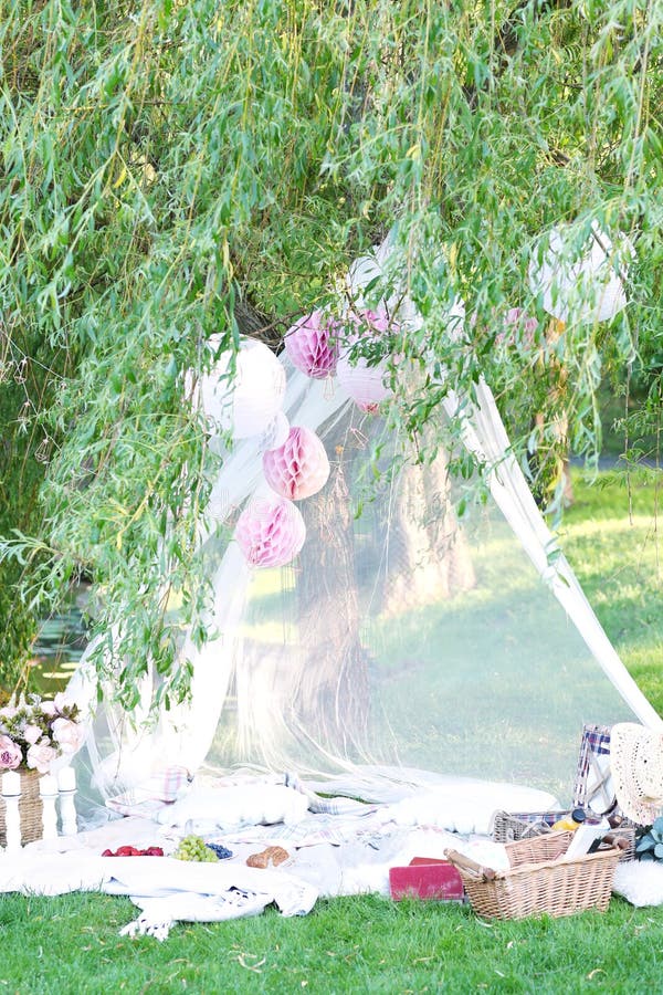 Picnic decorations stock photo. Image of food, spring - 98861904