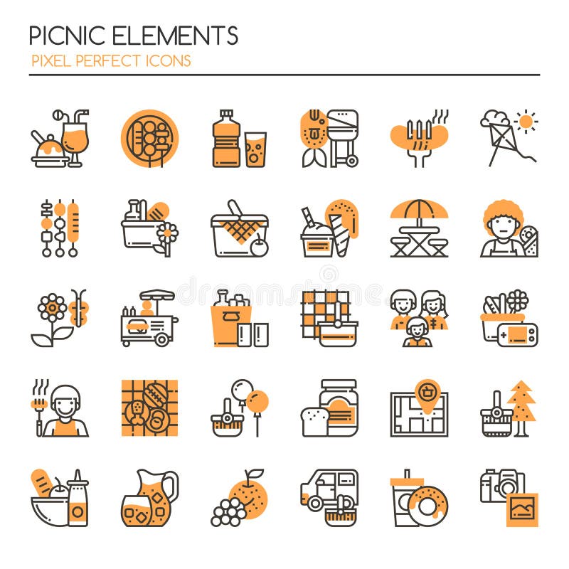 Picnic Elements stock illustration. Illustration of eating - 94655280