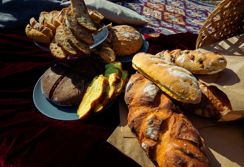 A Lot of Different Homemade Bread Stock Image - Image of bread, cooking ...