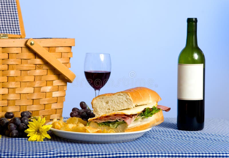 Picnic Lunch stock image. Image of fruit, tomatoes, chips - 5228739