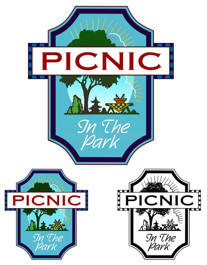 Picnic in the Park stock vector. Illustration of park - 63554700