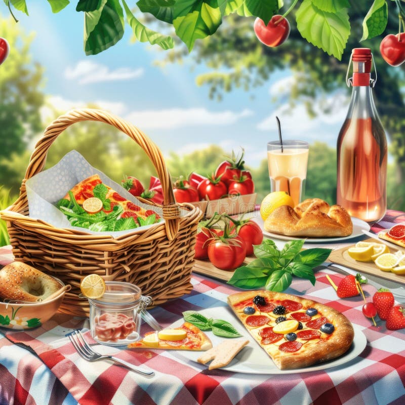 Picnic Pizza Refreshments Stock Photos - Free & Royalty-Free Stock ...